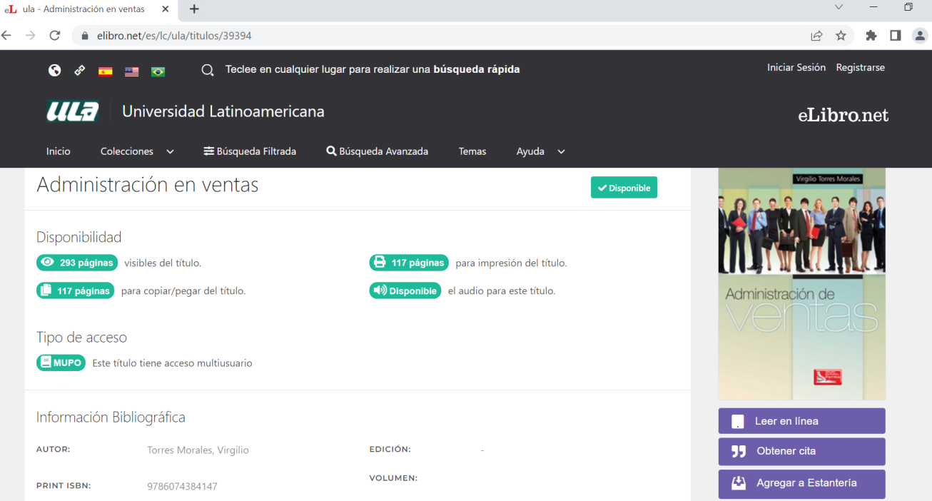 ASESORIA DE USO_Acceso a Elibro – ULA - Mesa de Ayuda
