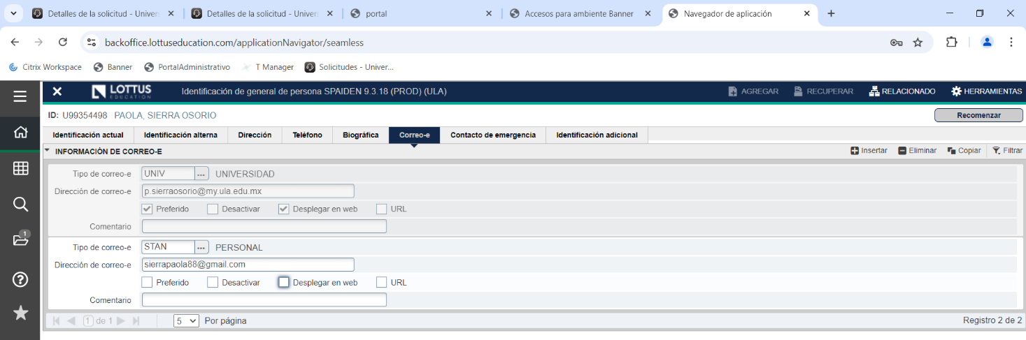 ERROR SERVICIO SOCIAL FALTAN CREDITOS – ULA - Mesa de Ayuda