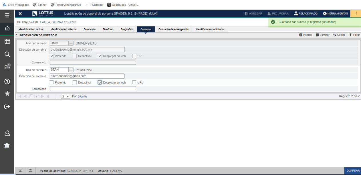 ERROR SERVICIO SOCIAL FALTAN CREDITOS – ULA - Mesa de Ayuda